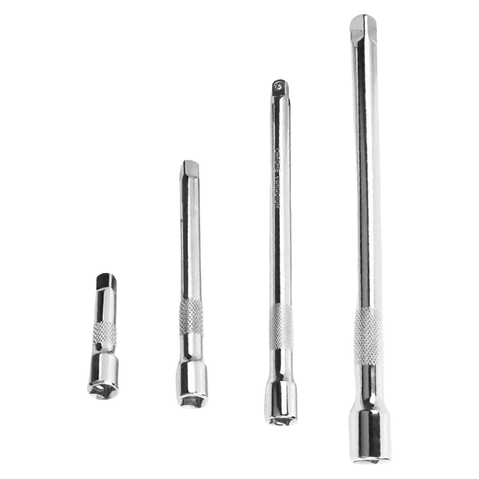 4Pcs 1/4 3/8inch Socket Ratcheting Wrench Extension Rod Steering Sleeve ...