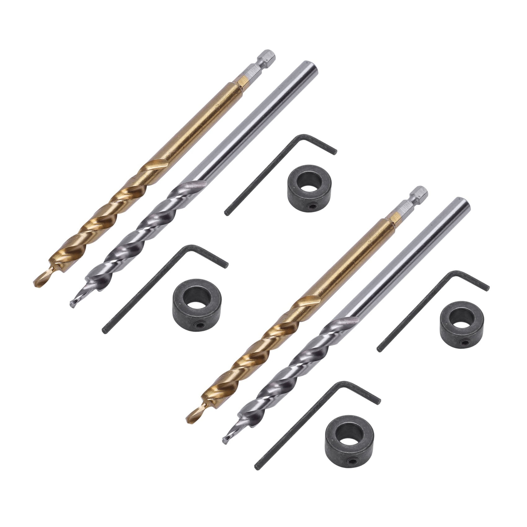 4Pcs 1/4 Inch Hex Shank Pocket Hole Drill Bit + 3/8(9.5mm)Replacement ...