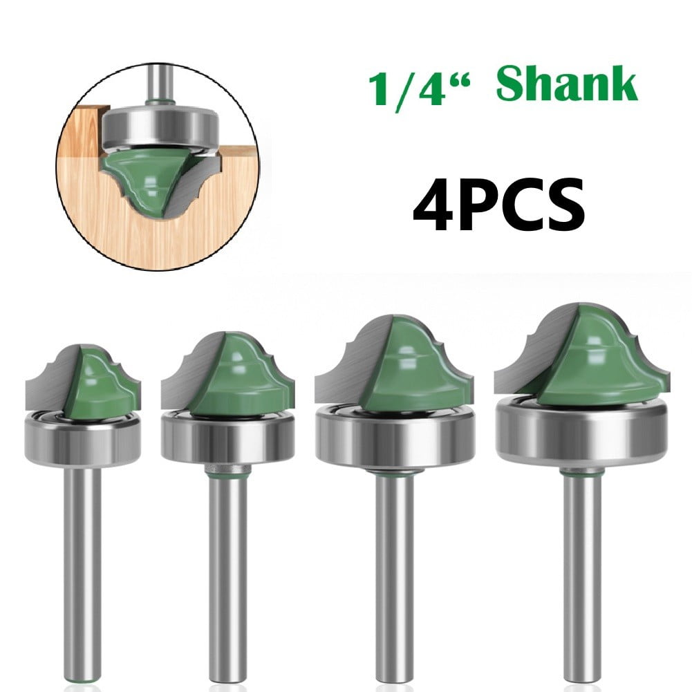 4PCS 1/4 Inch Shank Bilateral Frame Line Router Bit Double Roman Ogee ...