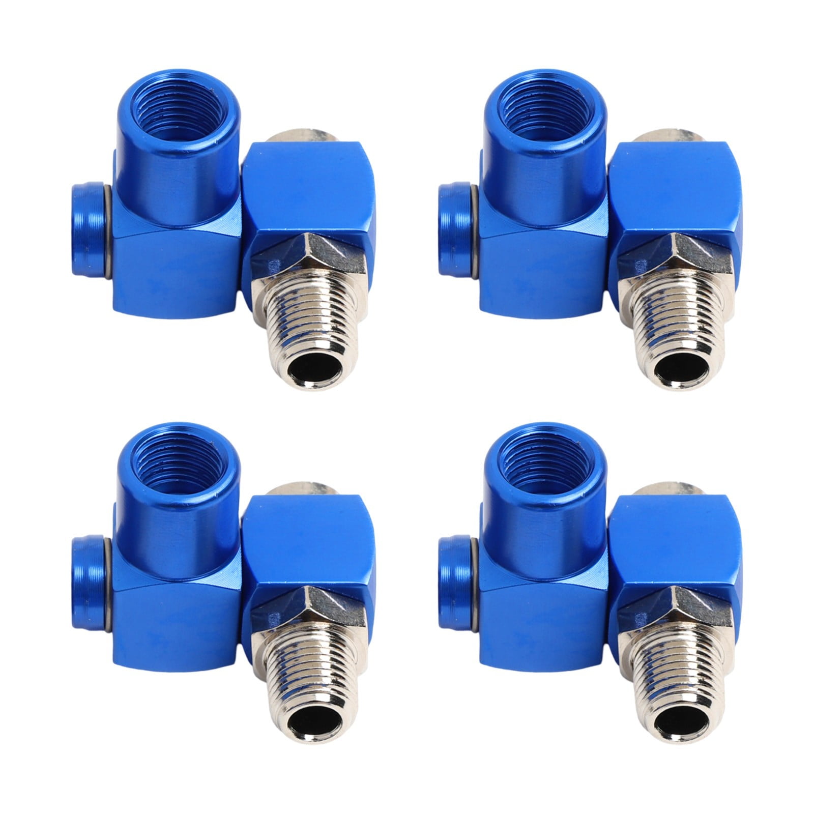 4pcs 1/4 Inch For 360 Swivel Air Hose Connector Adapter Pneumatic Part ...
