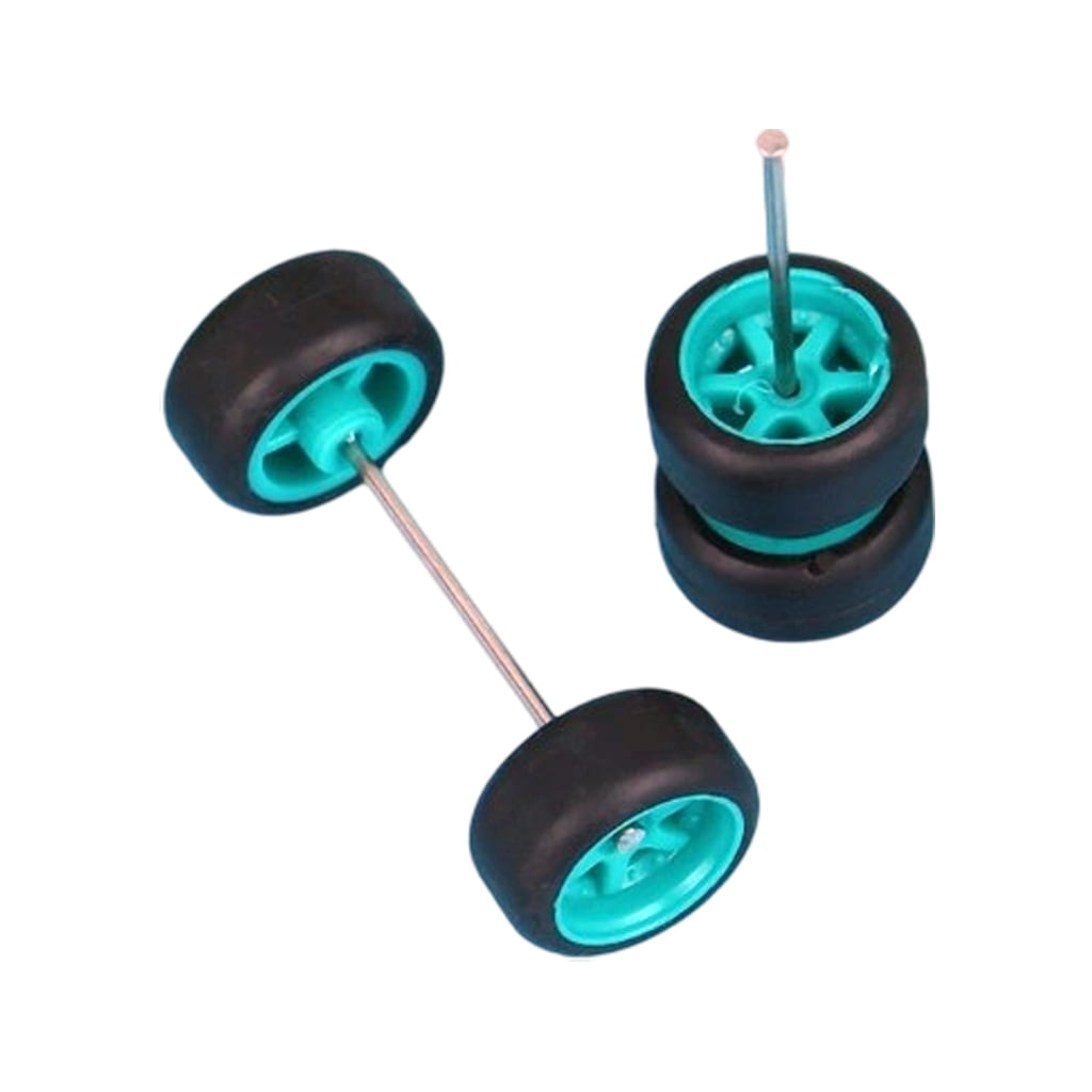 4Pcs 1/64 Custom Wheels With Metal Axles For DIY Vehicle Modifications ...