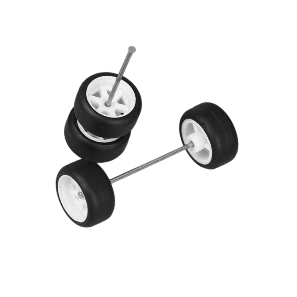 4Pcs 1/64 Custom Wheels With Metal Axles For DIY Vehicle Modifications ...