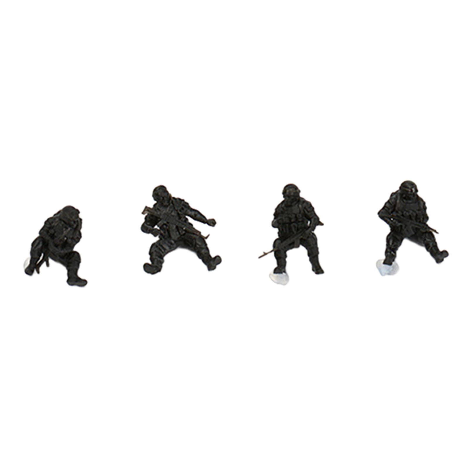 4Pcs 1/72 Commando People Figures Miniature Scenes DIY Projects Fairy ...