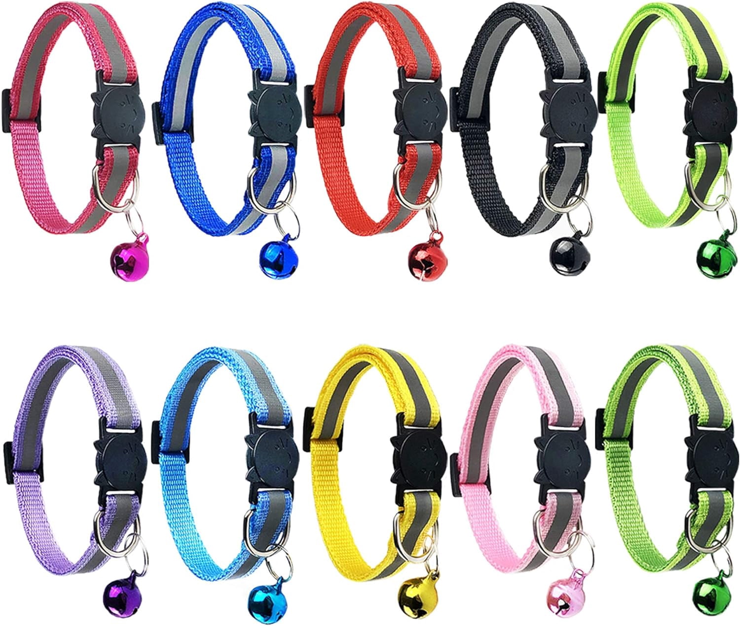 4Pcs/10Pcs Cat Collars, Cat Collars with Bell, Breakaway Cat Collars ...