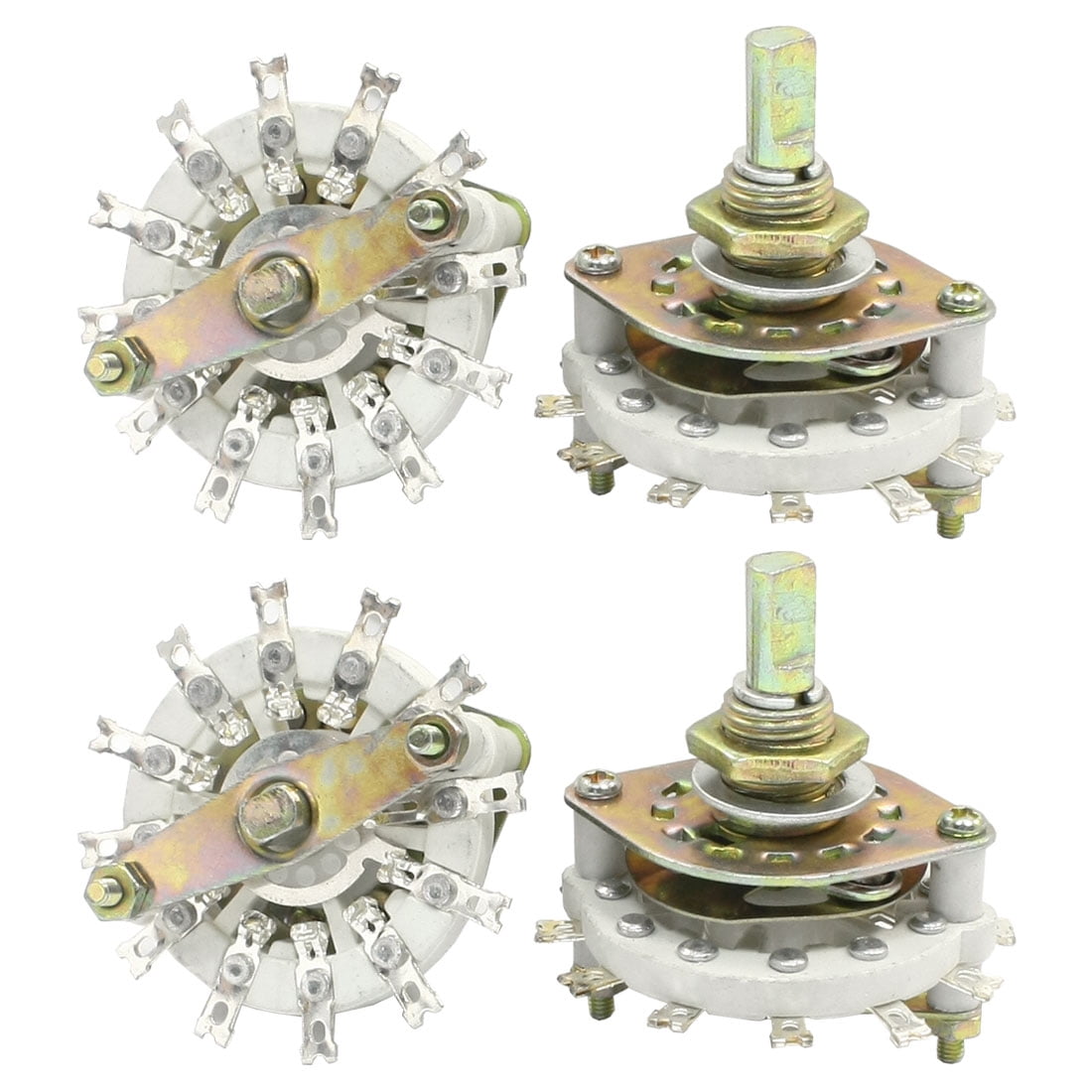 4Pcs 10mm Mount Hole Dia 1P11T 1 Deck Band Channel Rotary Switch ...