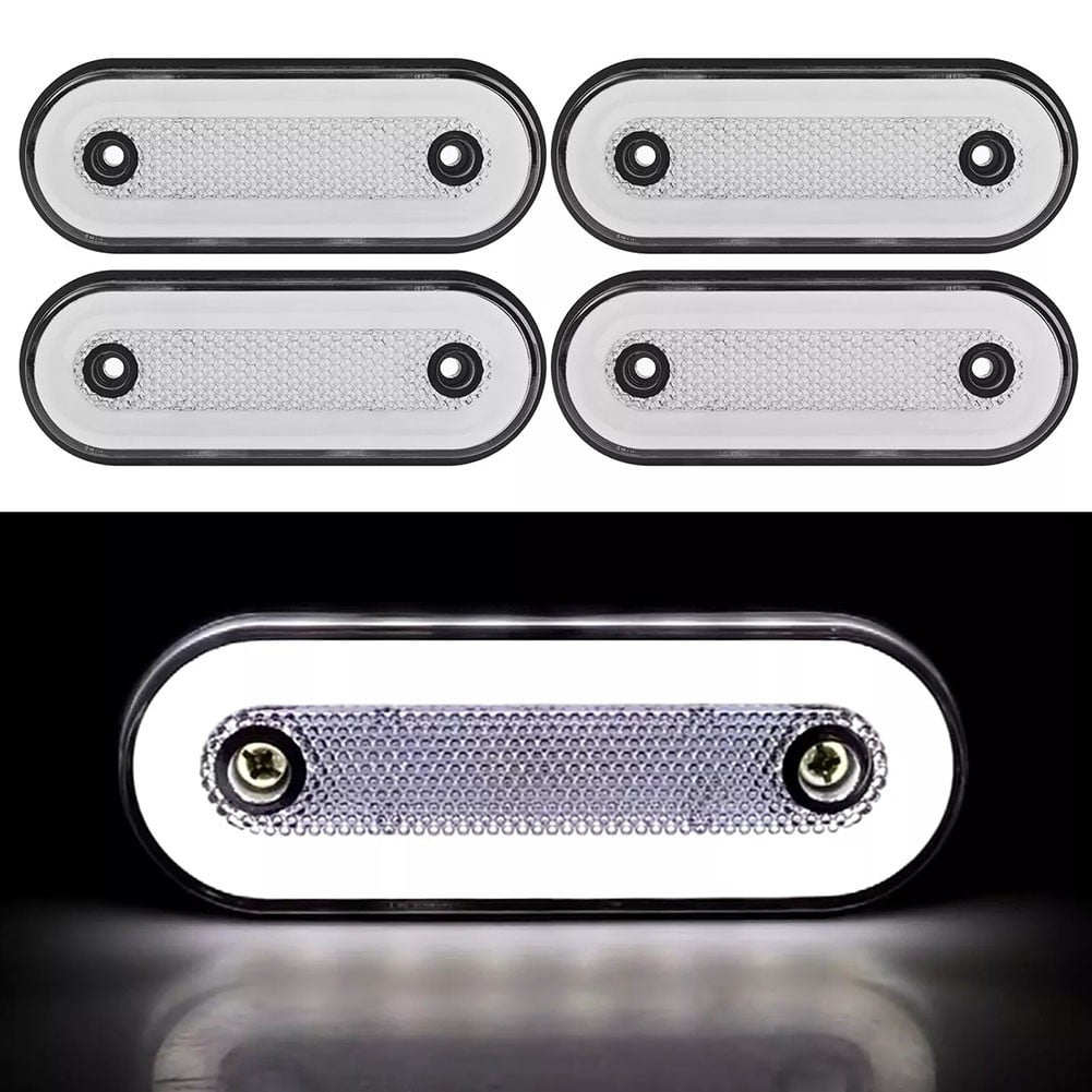 4Pcs 12V 24V LED Truck Side Marker Light Trailer Reflector Van Camion ...