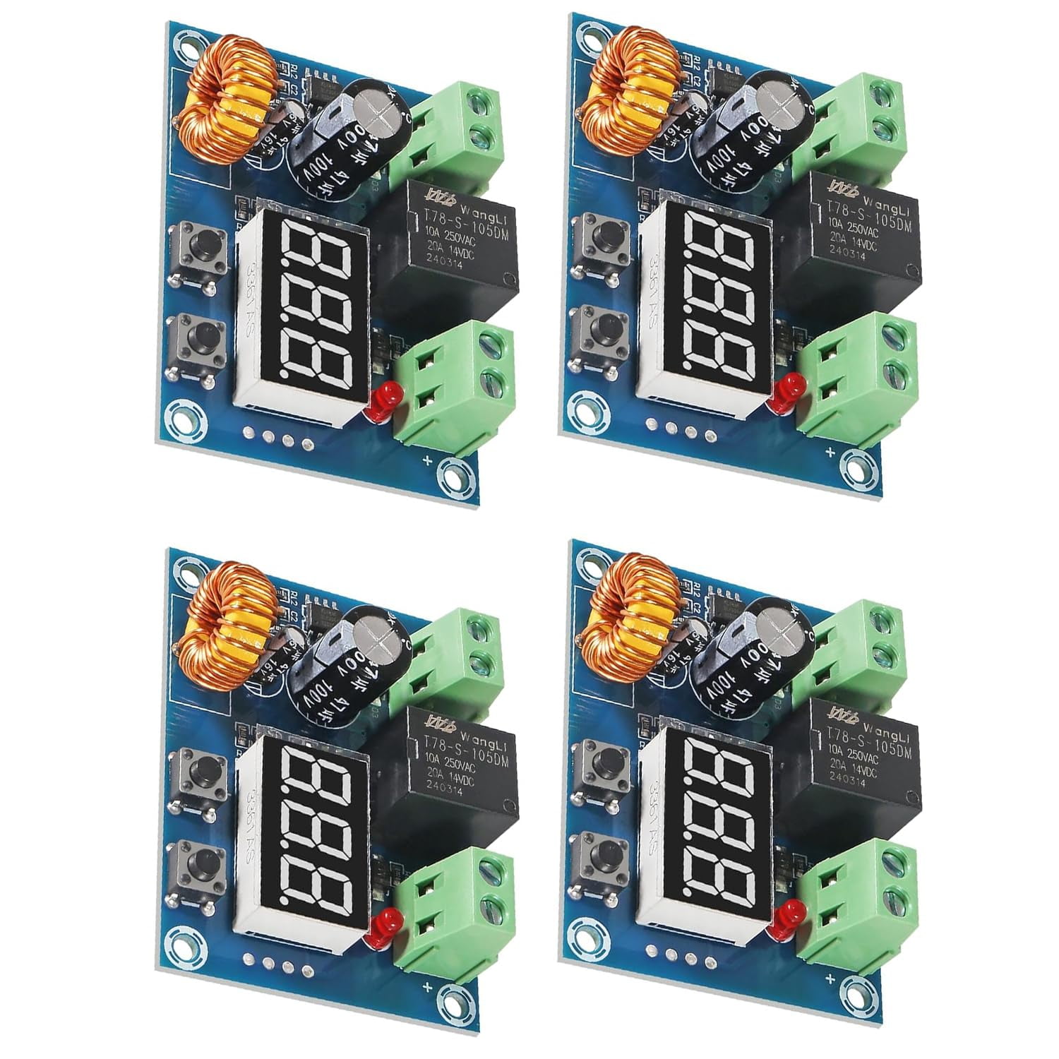 4Pcs 12V-36V DC Voltage Protection Module Digital Low Voltage Protector ...