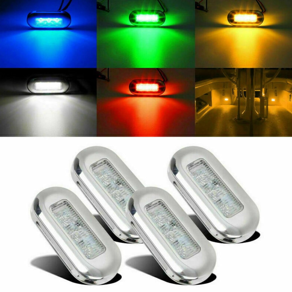 4Pcs 12V Led Courtesy Light Yacht Marine Boat Cabin Deck Lamp ...