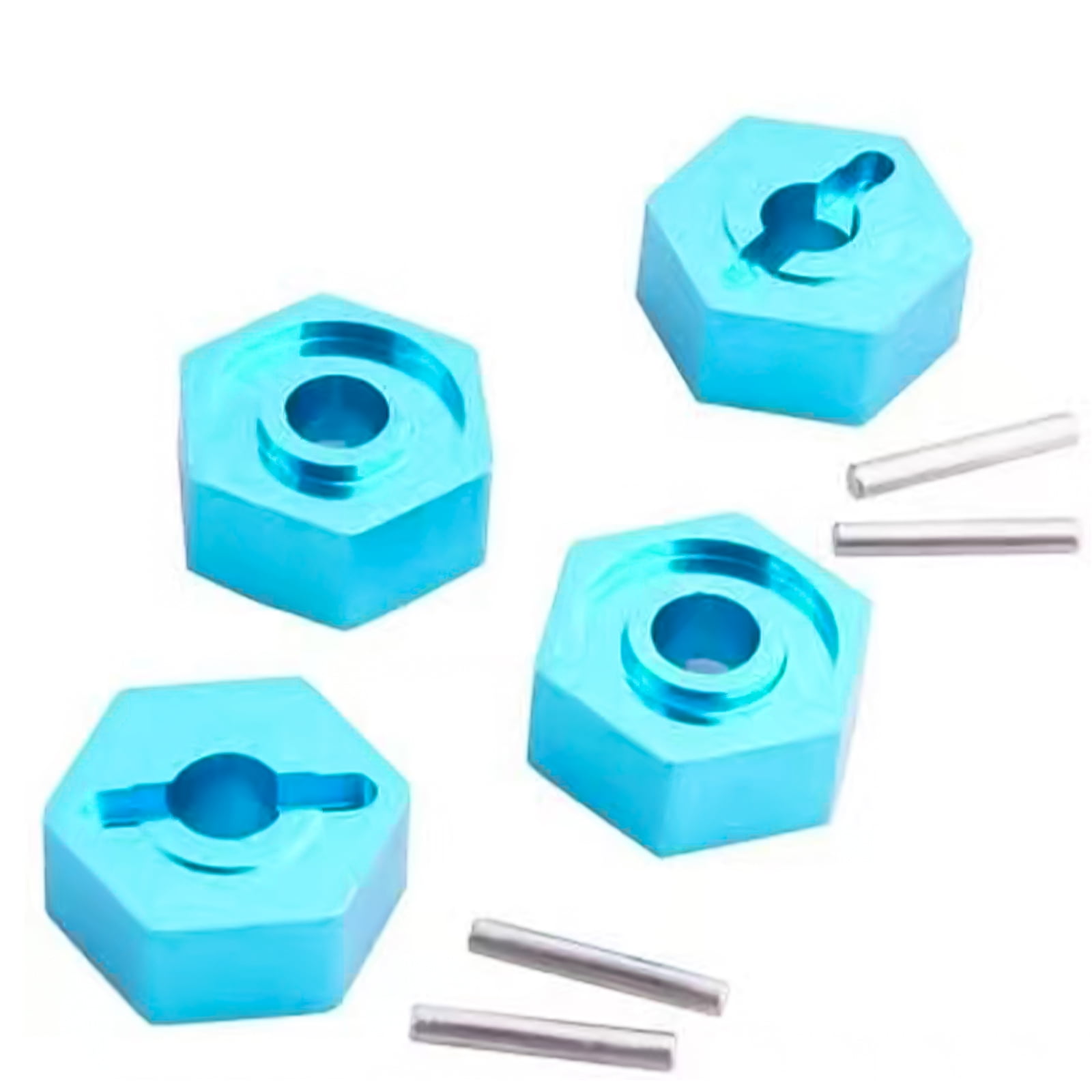 4Pcs 12mm Metal Wheel Hex Hubs With Axle Pins For Traxxas 1/16 E-Revo ...