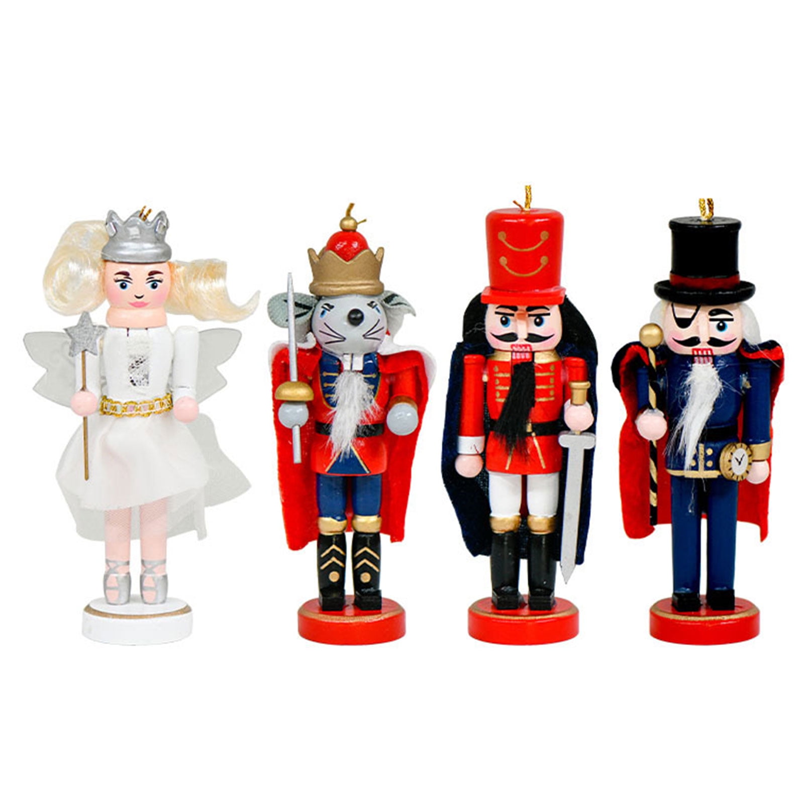 4Pcs 13Cm Princess Guard Nutcrackers Christmas Tree Decorations User ...