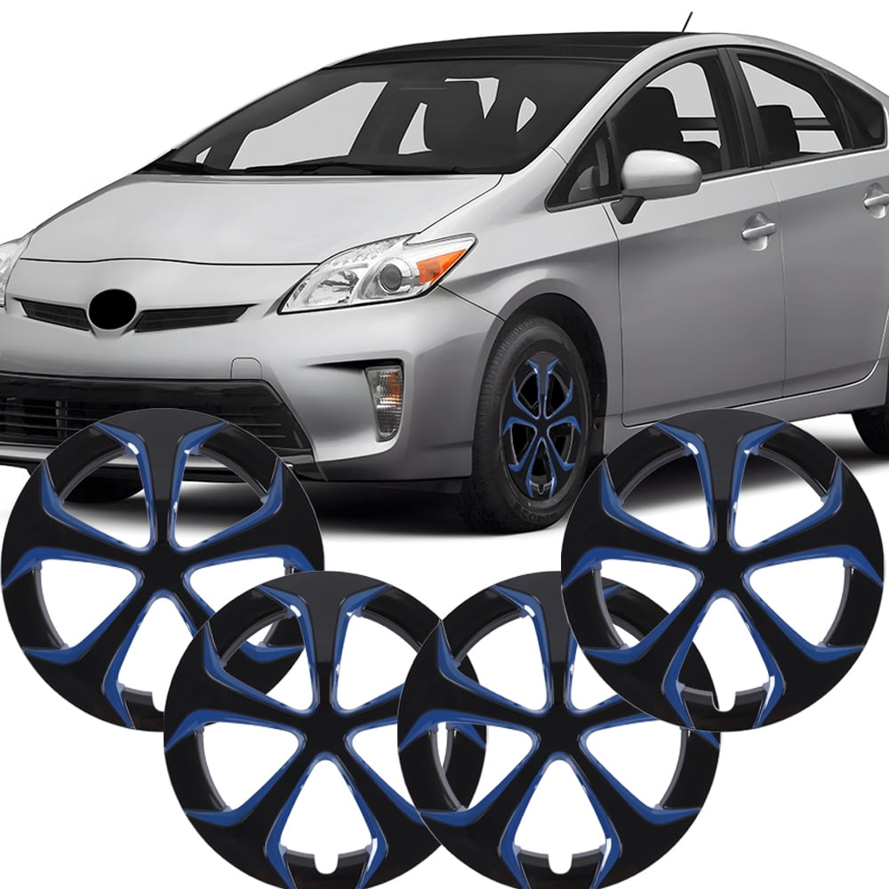 (4Pcs)15" Hubcaps Wheel Rims Cover Fit for 2010-2015 Toyota Prius,Snap ...