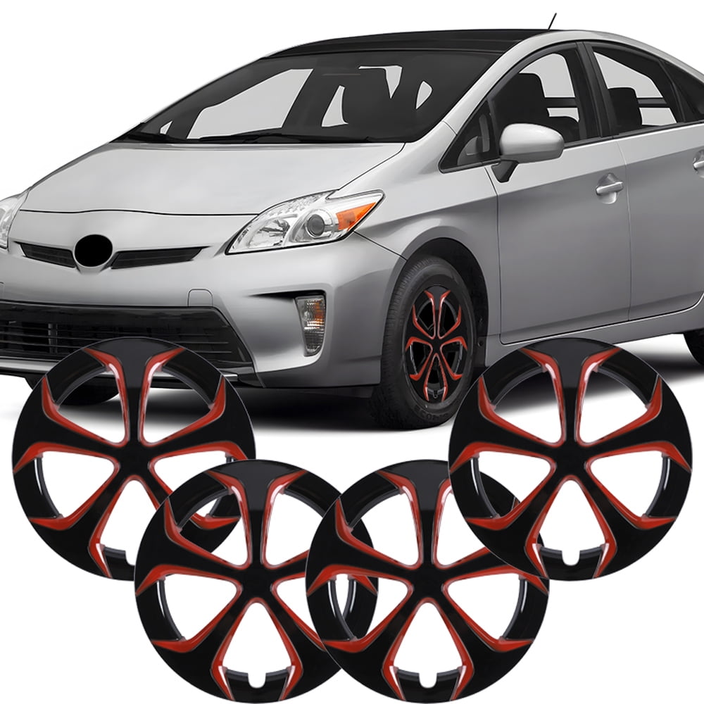 (4Pcs)15" Hubcaps Wheel Rims Cover Fit for 2010-2015 Toyota Prius,Snap ...