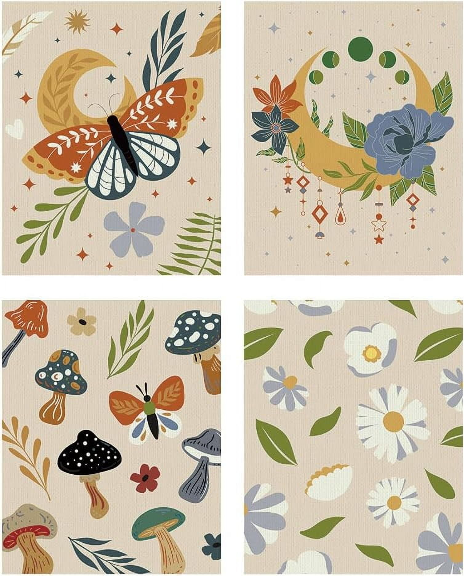 4Pcs 15x20inch Cute Tapestries Bohemia Small Size Aesthetic Tapestry ...