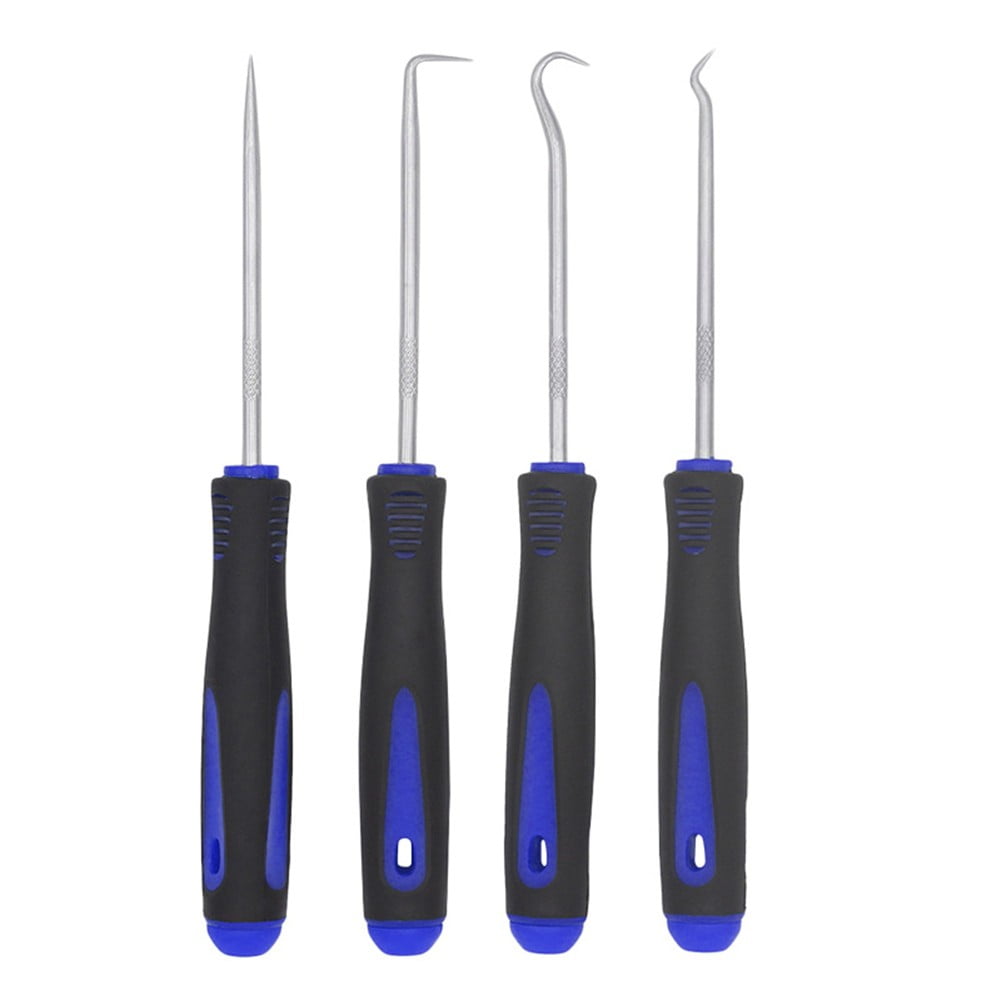 4Pcs 16.5Cm Blue Stainless Steel Pick And Hook Set Car Auto Oil Seal O ...