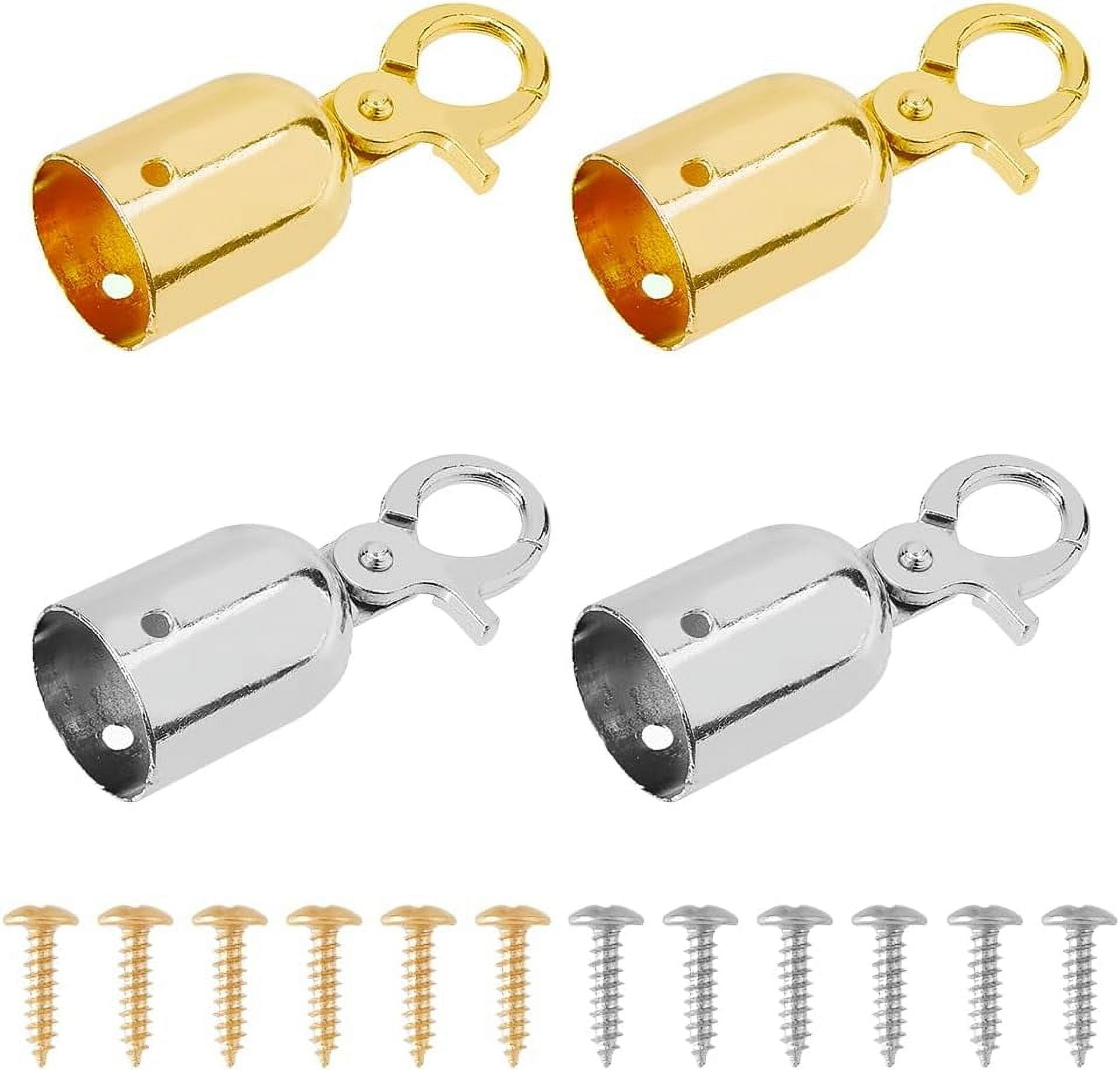 4Pcs 2 Colors 1" Alloy Stanchion Rope End Stopper Golden Silver Barrier ...