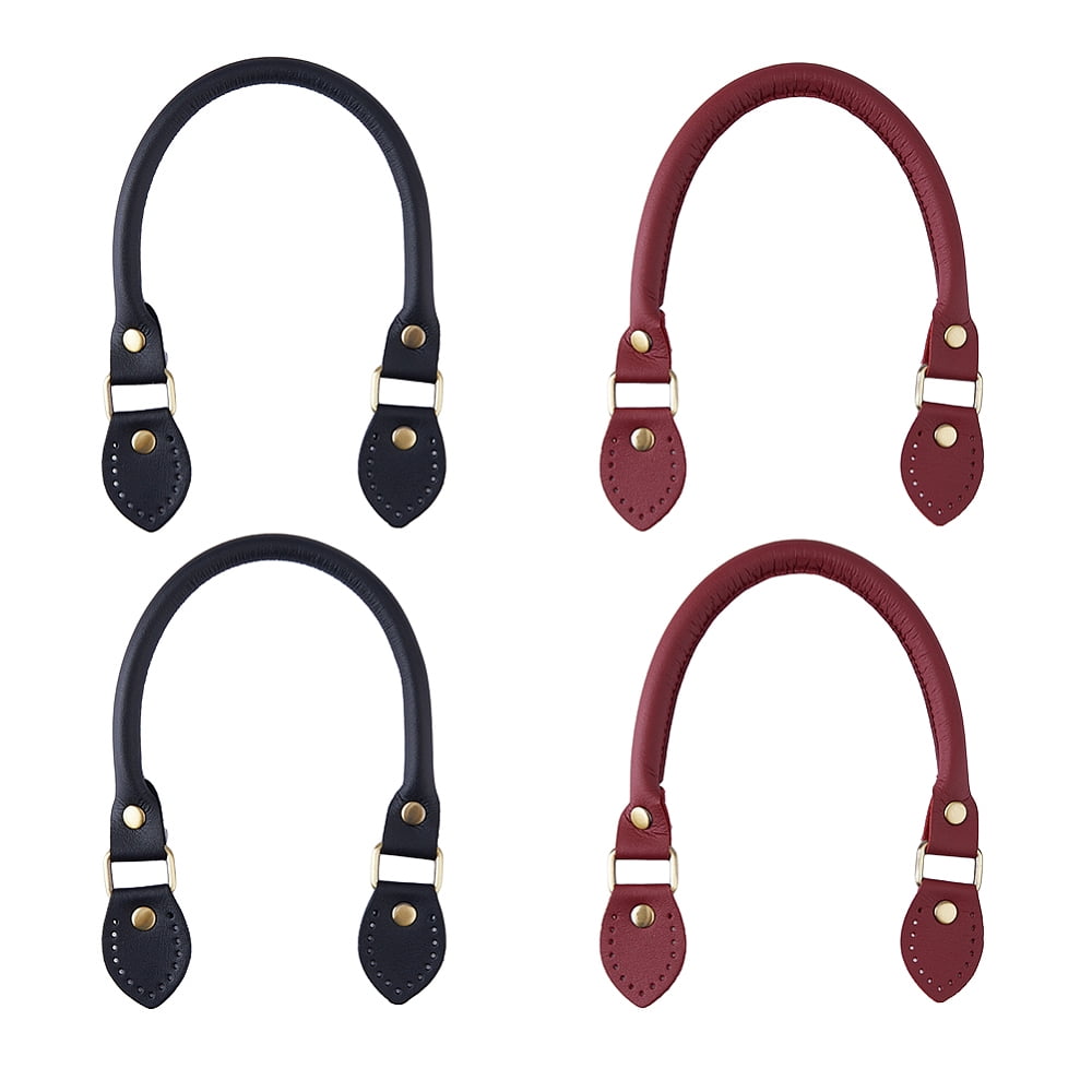 4Pcs 2 Colors Short Bag Handles Bag Straps Leather Purse Straps with ...