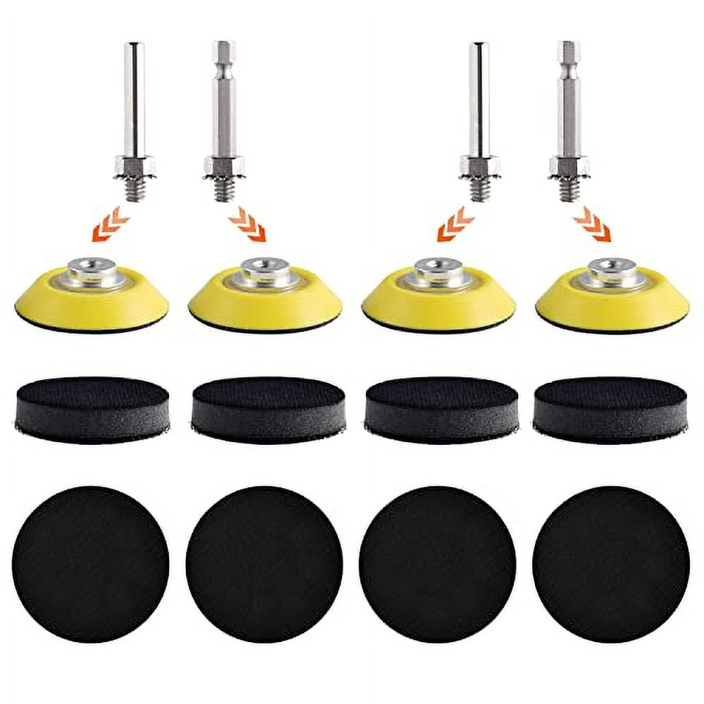 4Pcs 2 Inch Hook and Loop Sanding Pad for Sanding Discs with 1/4 inches ...