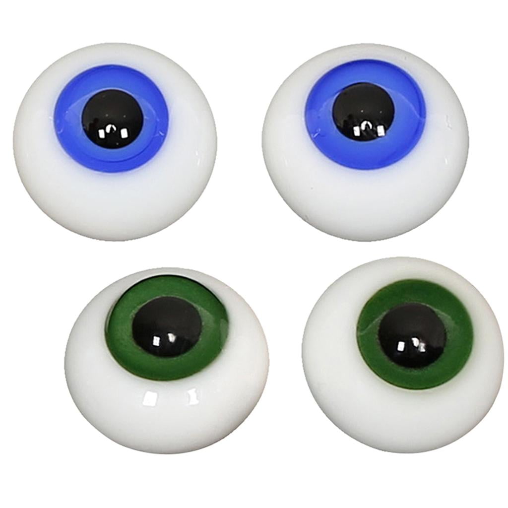 4Pcs 2 Pairs 6mm Glass Round Doll Eyeballs Eyes Accessories DIY ...