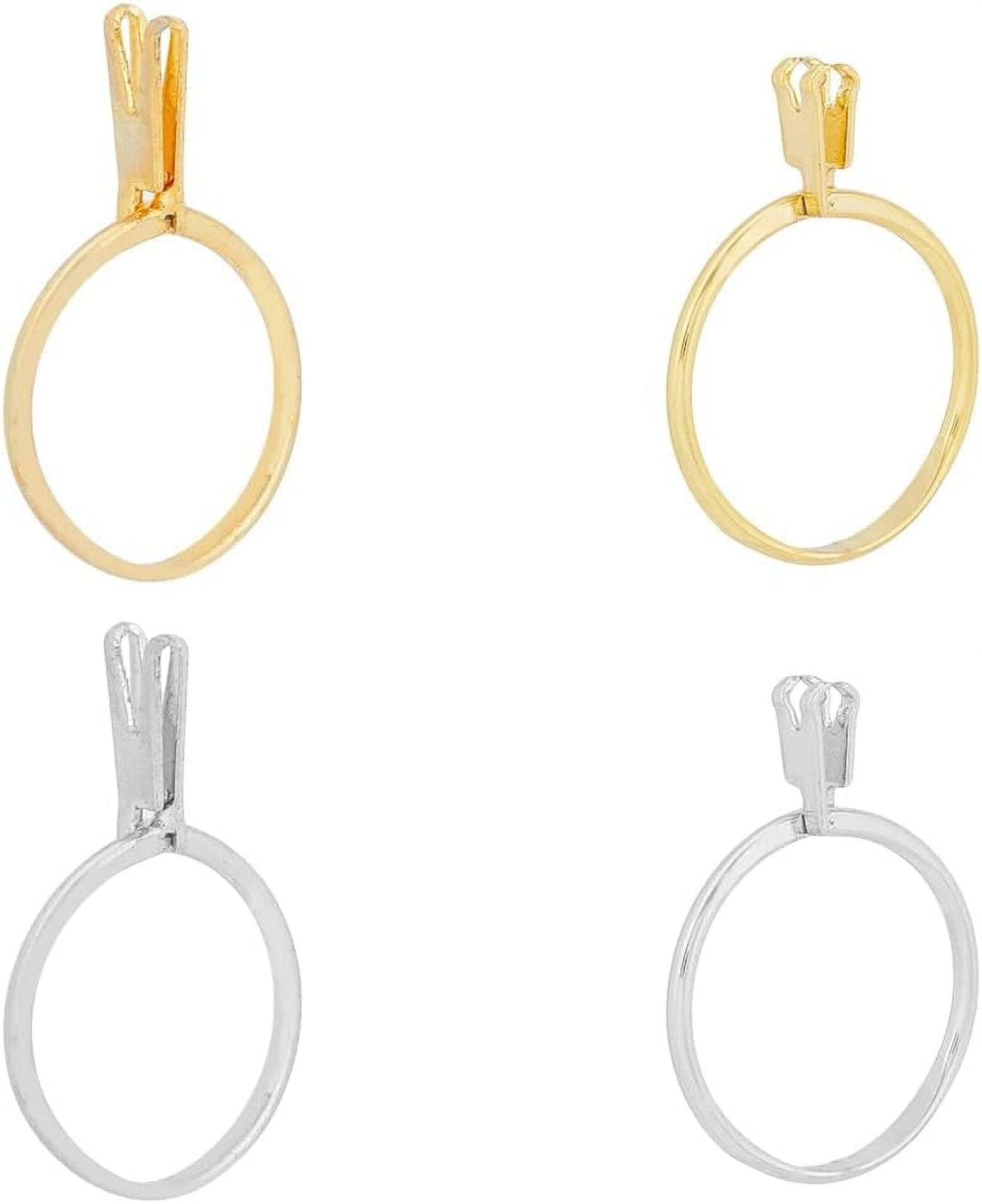 4Pcs 2 Sizes Wedding Ring Try-on Tool Loose Stone Holder Ring Diamond ...