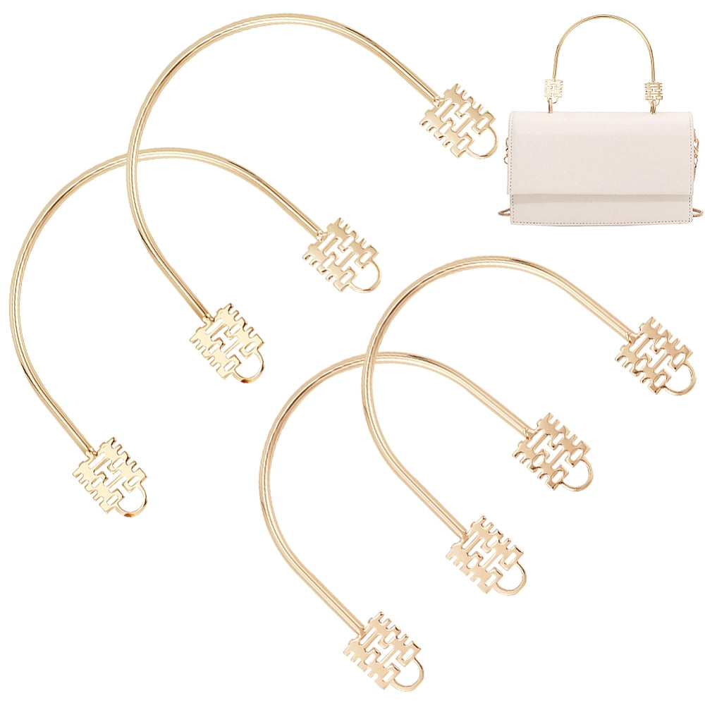 4Pcs 2 Style Alloy Bag Handles with Iron Findings for Bag Replacement ...