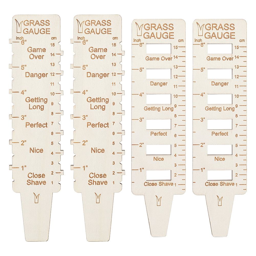 4Pcs 2 Style Wood Grass Gauge Plant Growth Height Measurement Ruler ...