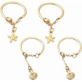4Pcs 2 Styles Alloy Iron Adjustable Finger Rings with Chain Golden ...