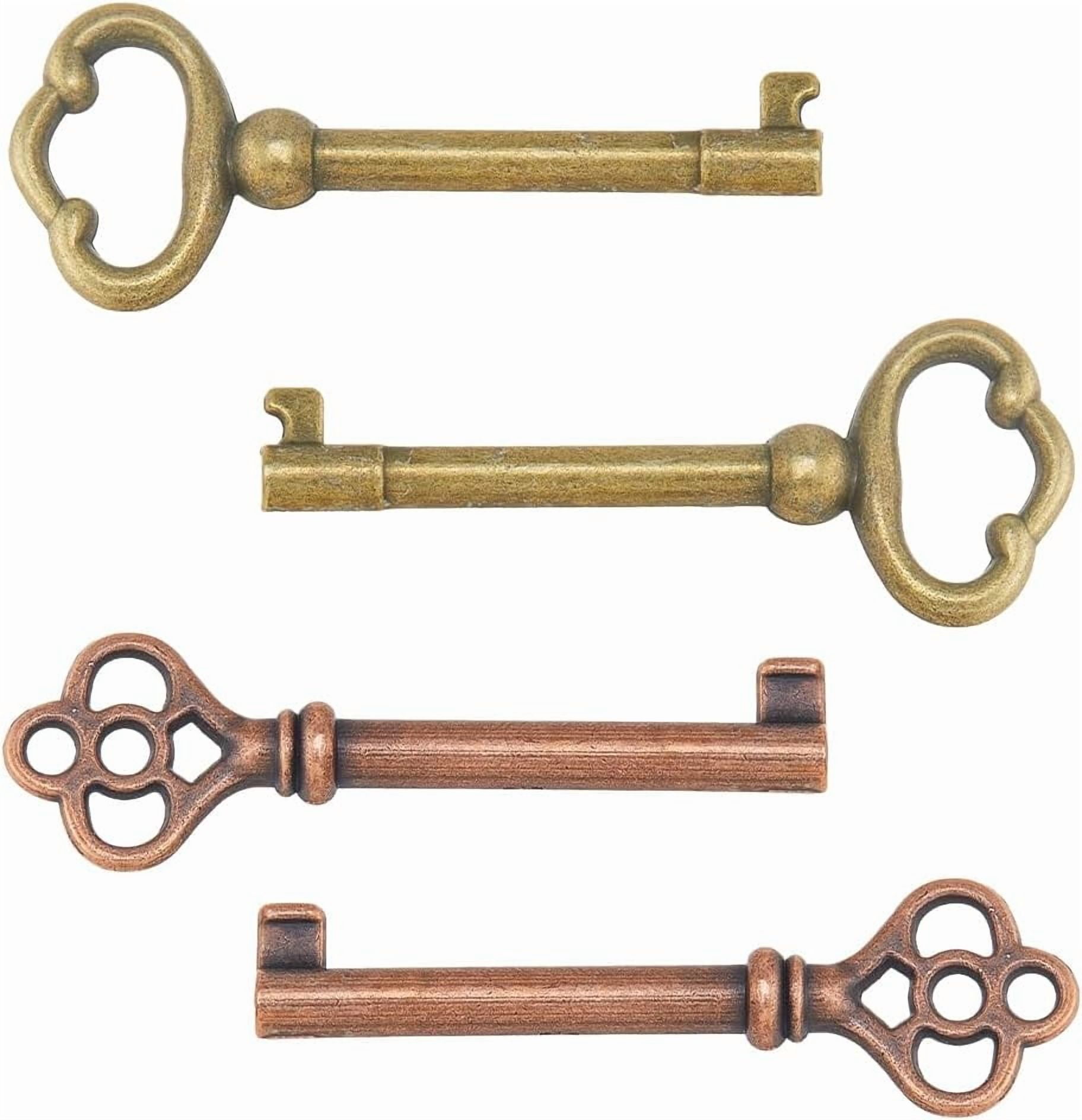 4Pcs 2 Styles Keys Vintage Hollow Barrel Key Alloy Furniture Key ...
