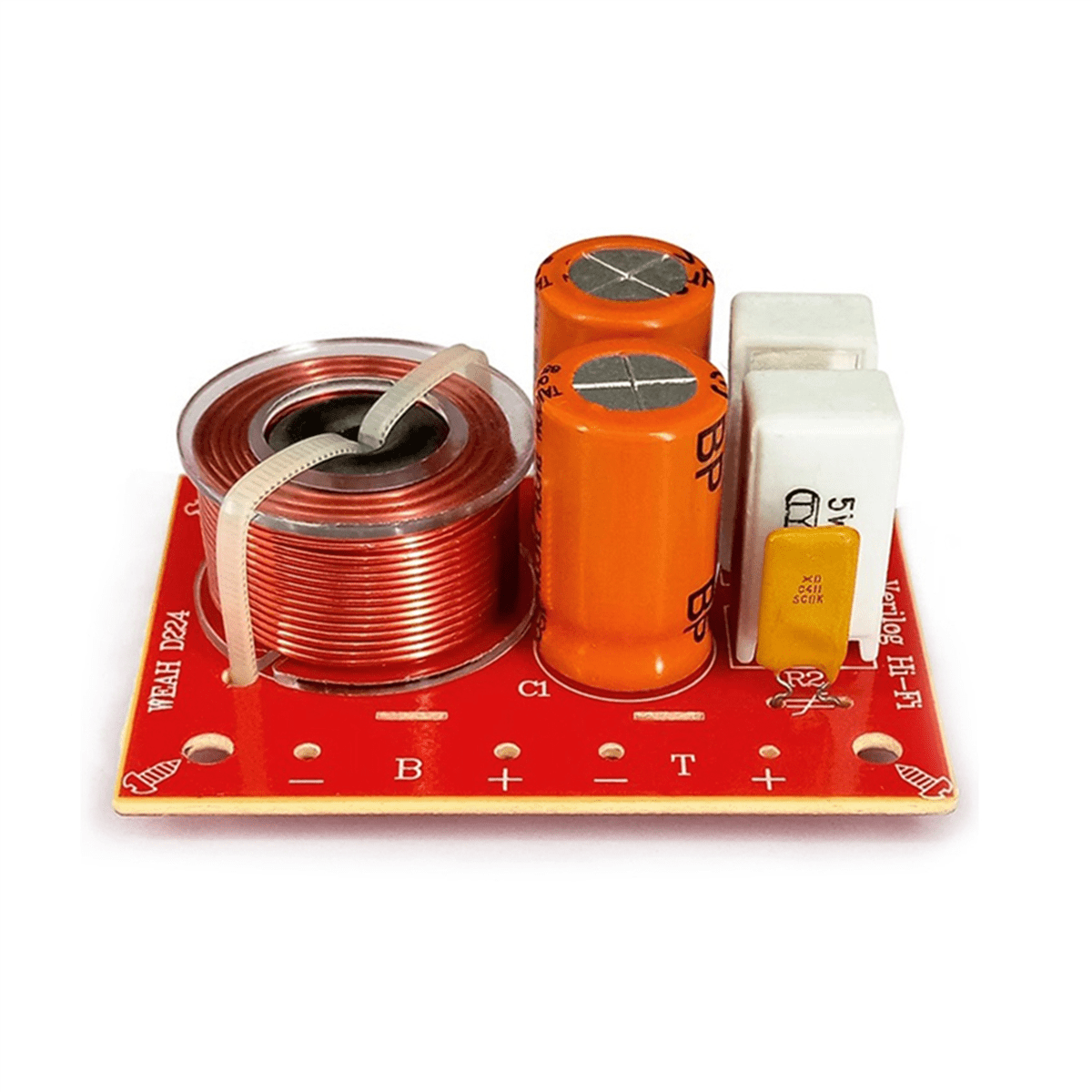 4Pcs 2 Way 80W DIY Speaker Filter Circuit Treble Bass Frequency Divider Home Theater Hifi Stereo ...