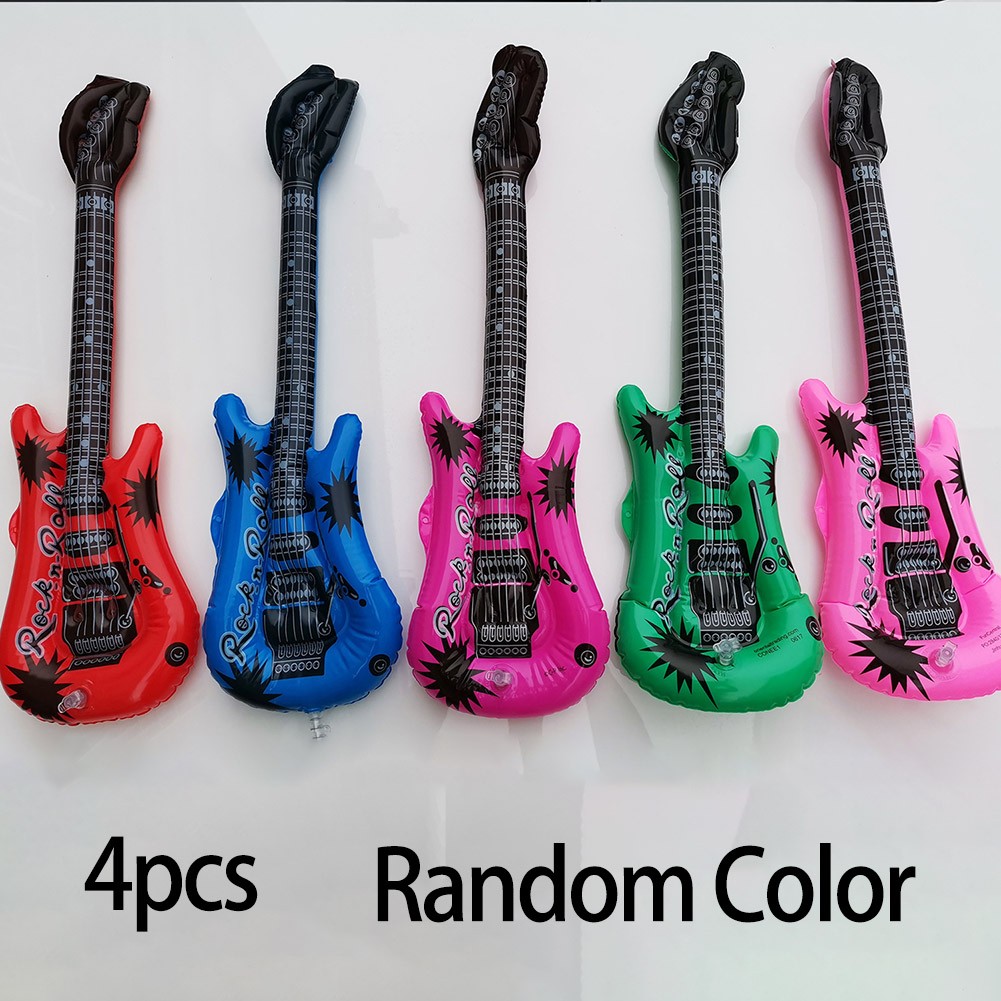 4Pcs 21 Inch Inflatable Guitar Toy, Rock Star Inflatable Electric ...