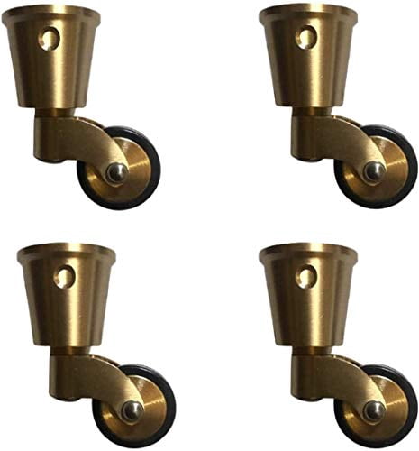 4Pcs 25mm Solid Brass Casters, Movable Caster Wheels, 360 ° Swivel ...