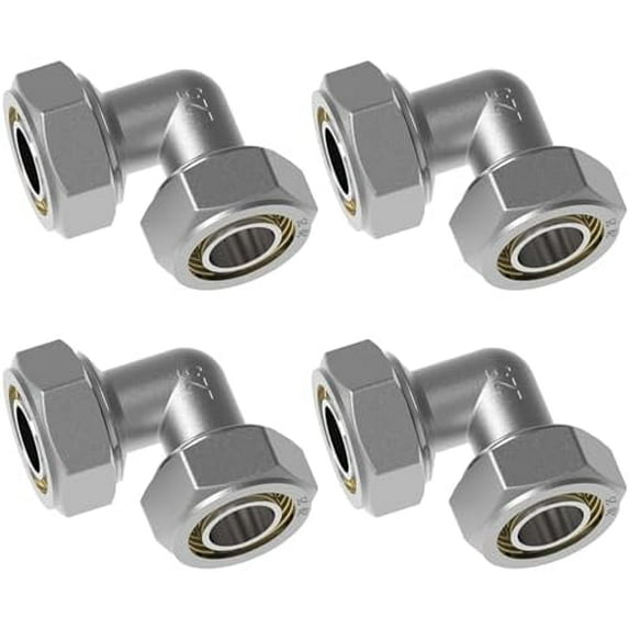 4Pcs 3/4" Equal Elbow Air line Fittings for 3/4 Inch Tubing Compatible ...