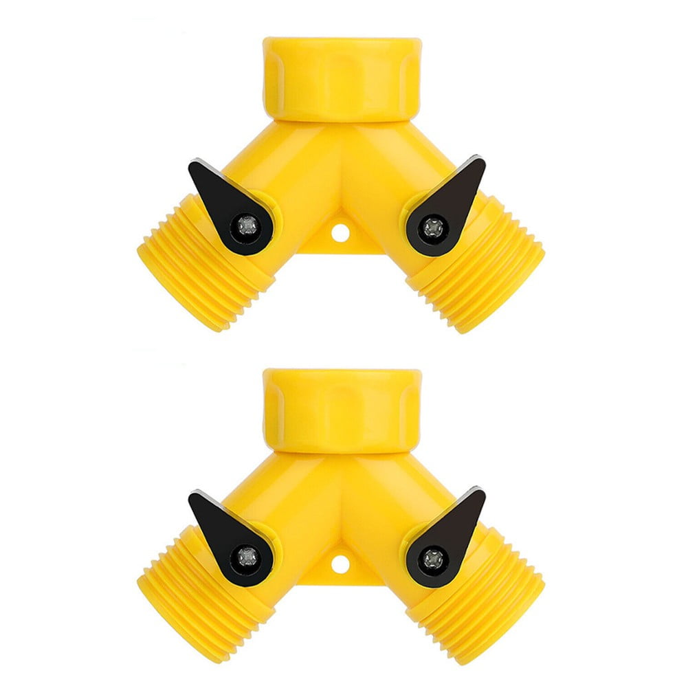4Pcs 3/4In Double 2-Way Tap Water Valves Garden Connector Adaptor Hose ...