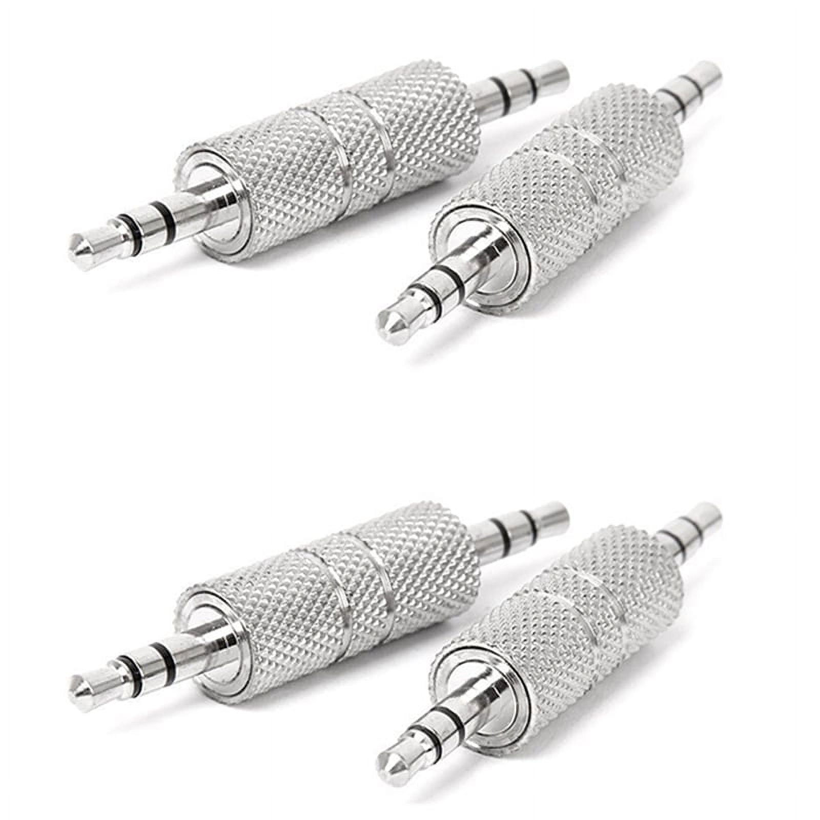 4Pcs 3.5mm Stereo Male to 3.5mm Male Headphone Audio Adapter Jack ...