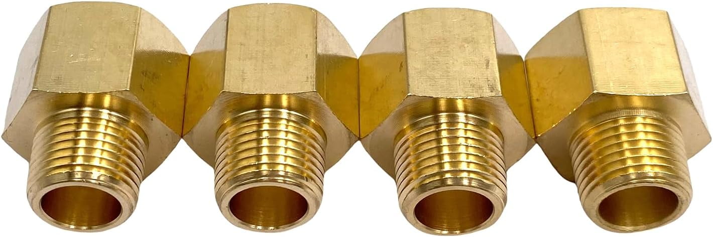 4Pcs 3/8" NPT Male to 1/2" NPT Female Brass Reducer Pipe Extension ...