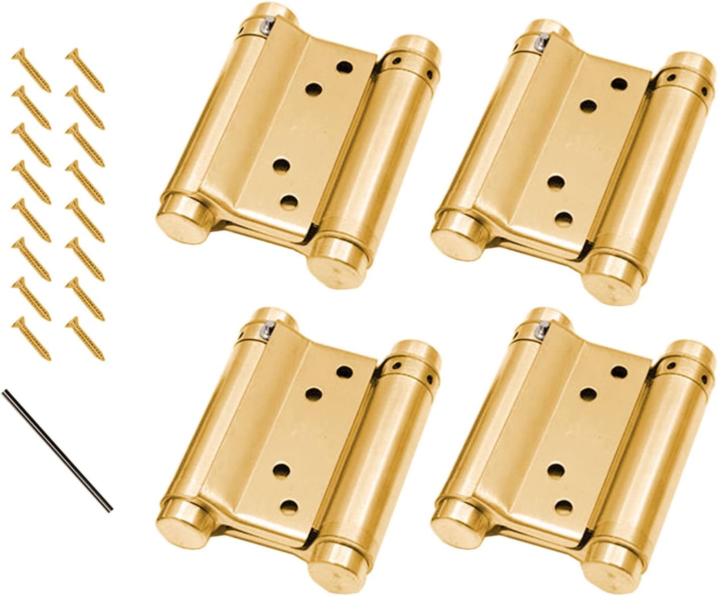 4Pcs 3"" Cafe Saloon Door Swing Self Closing Double Action Spring Hinge ...