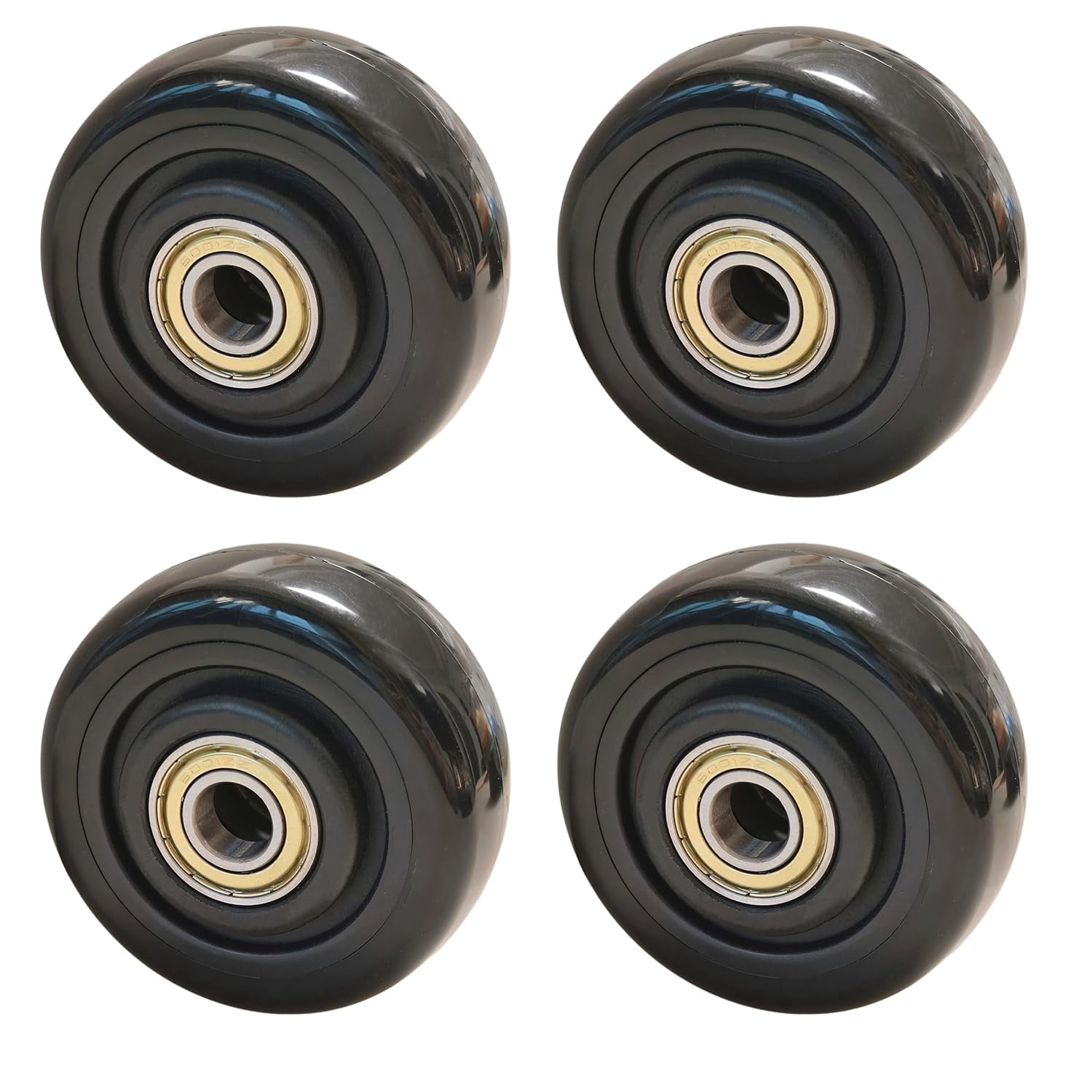4Pcs 3" PU Caster Wheels Heavy-Duty Replacement Wheels for Platform ...