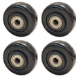 4Pcs 3" PU Caster Wheels Heavy-Duty Replacement Wheels for Platform ...