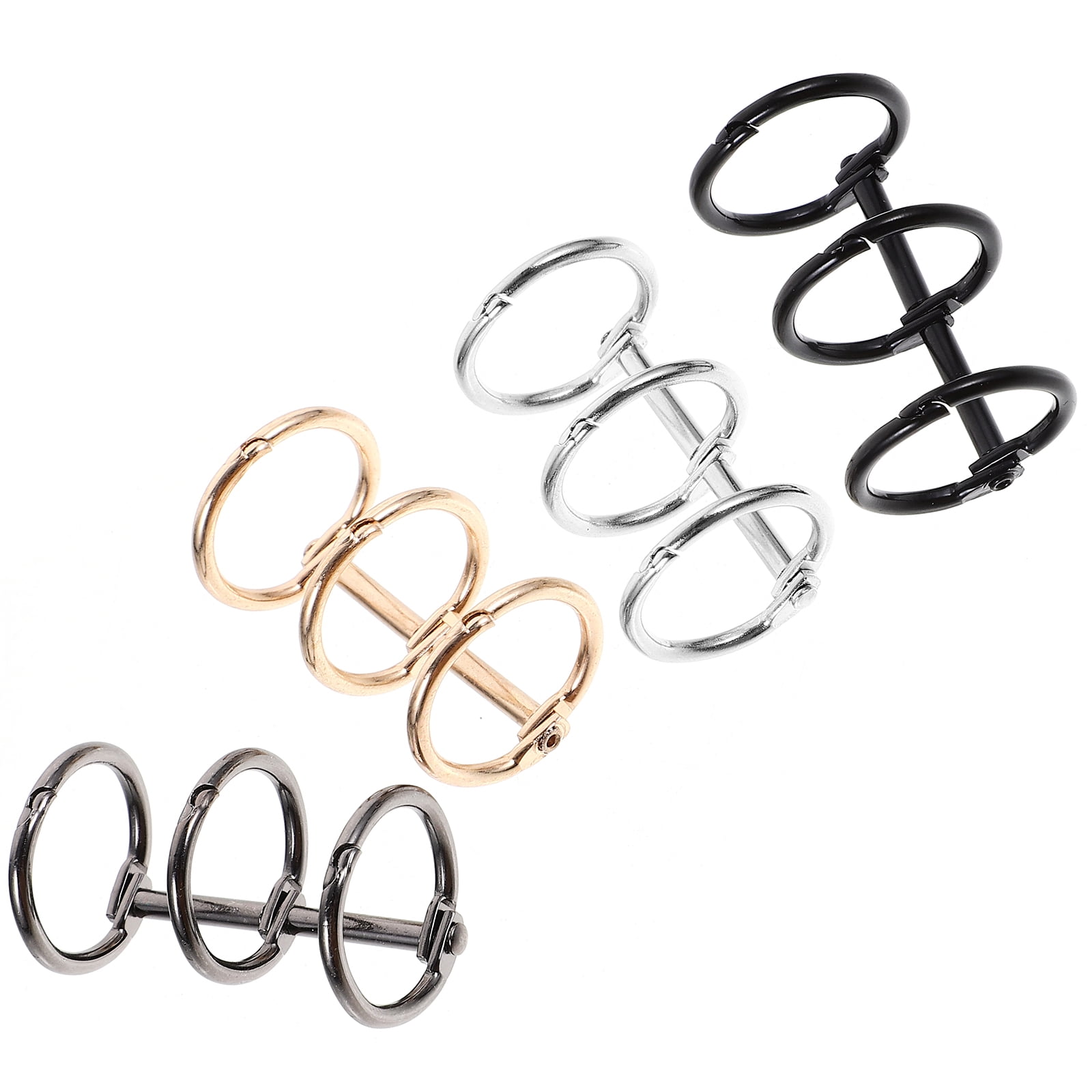 4Pcs 3-Ring Metal Loose Leaf Binders Book Rings for Notebook Diary ...