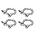 4Pcs 304 Stainless Steel Shackle Screw Pin D Ring Bow Shape Anchor Load ...