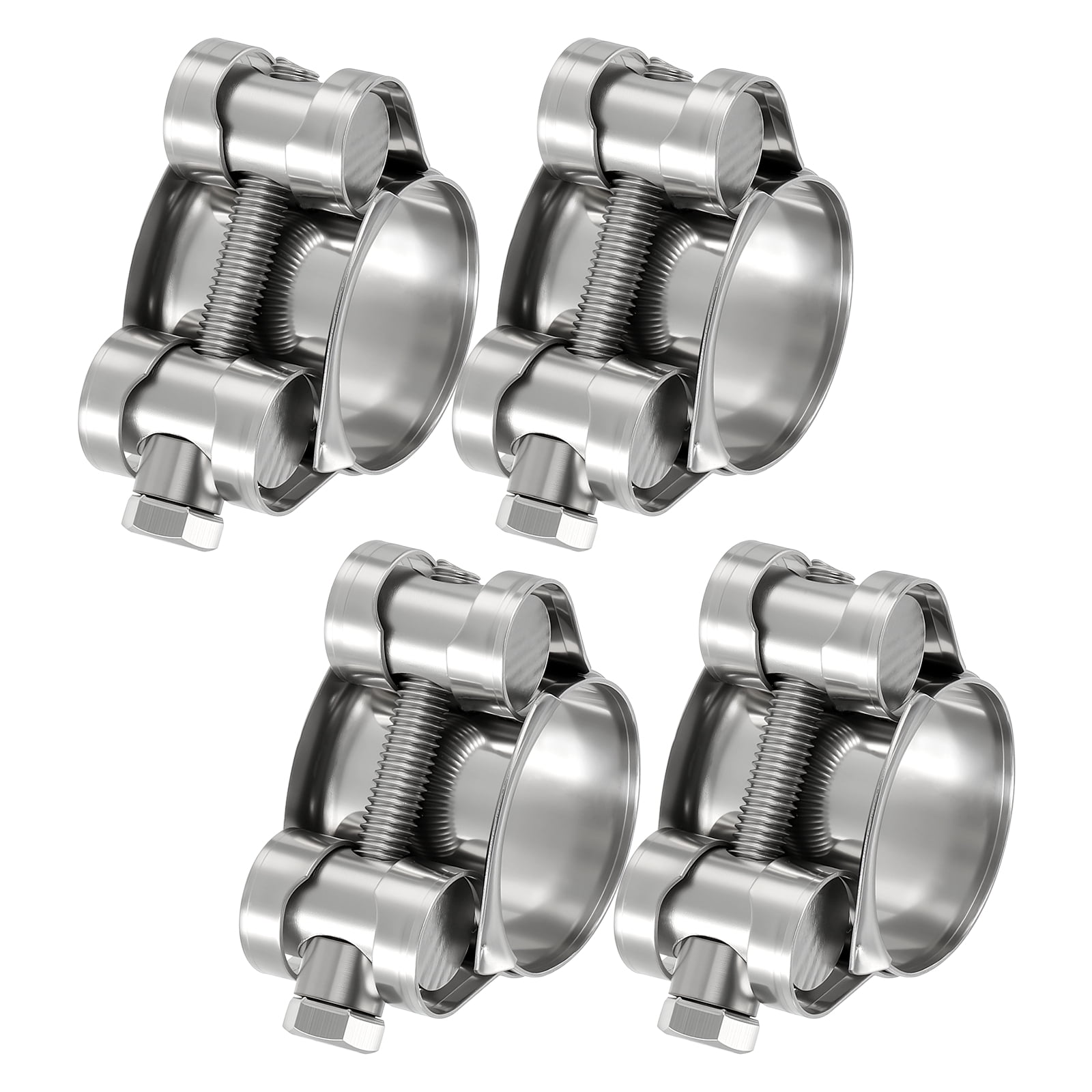 4 Packs 304 Stainless Steel T-Bolt Hose Clamps, Working Range 2.4" to 2 ...