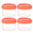 4Pcs 35ml Mini Clear Containers with Leakproof Lids,Vegetable Storage ...