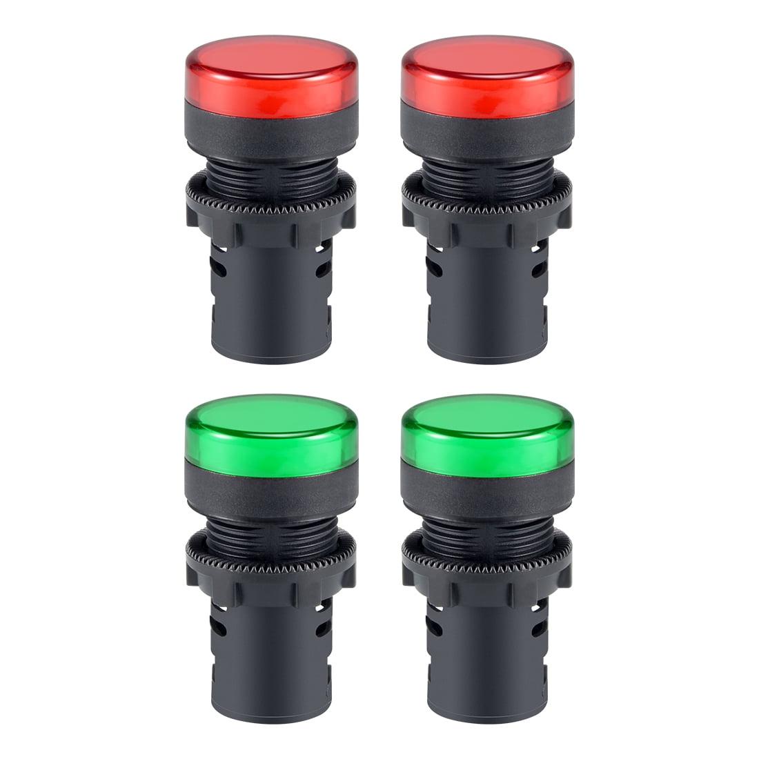 4Pcs 380V Indicator Lights, Red+Green , Flush Panel Mount 7/8" 22mm ...