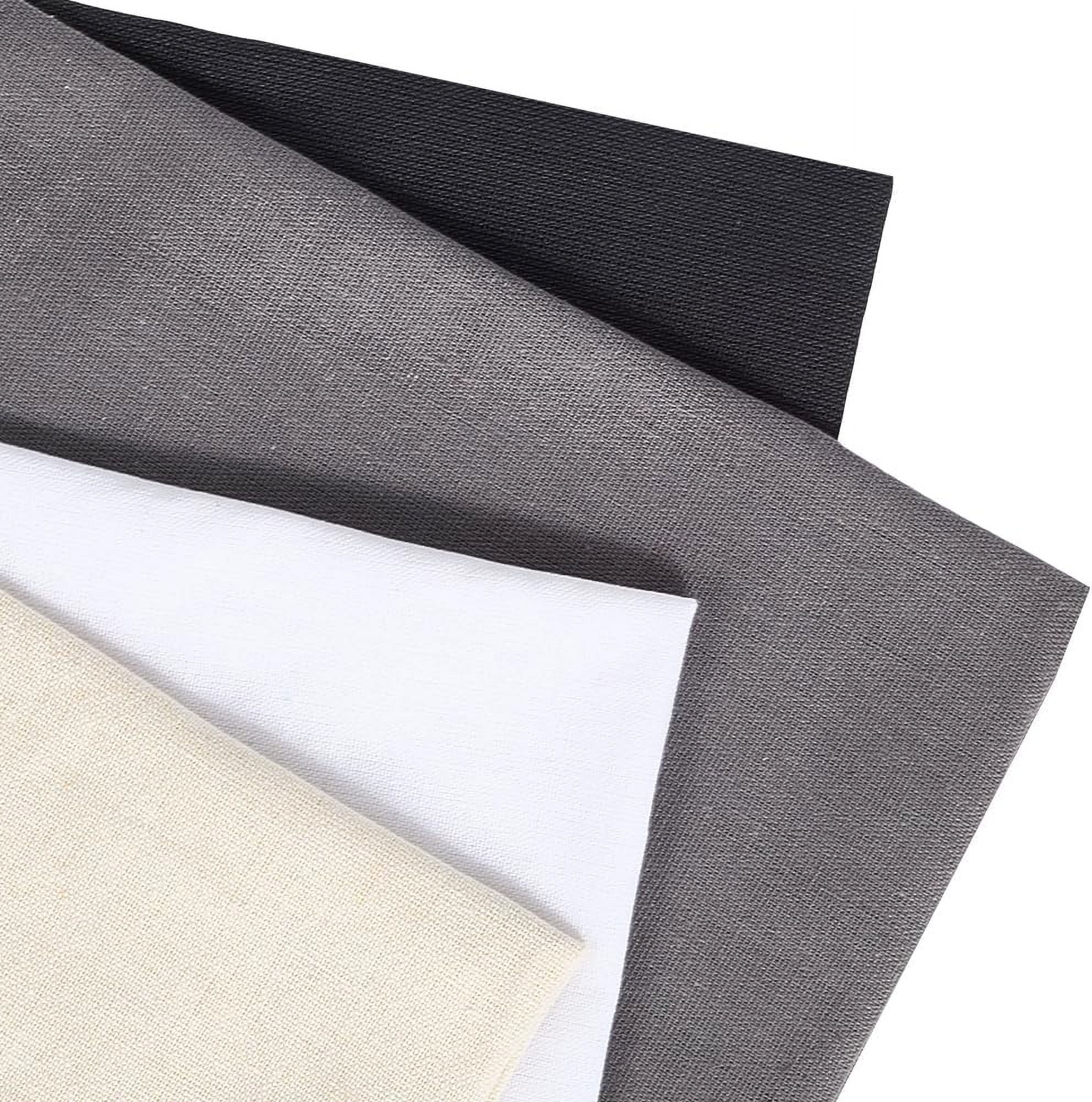 4Pcs 4 Colors Linen Fabric for DIY Embroidery Clothing Accessories ...