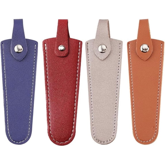 4Pcs 4 Colors PU Leather Hairdressing Scissor Pouch Professional Barber ...
