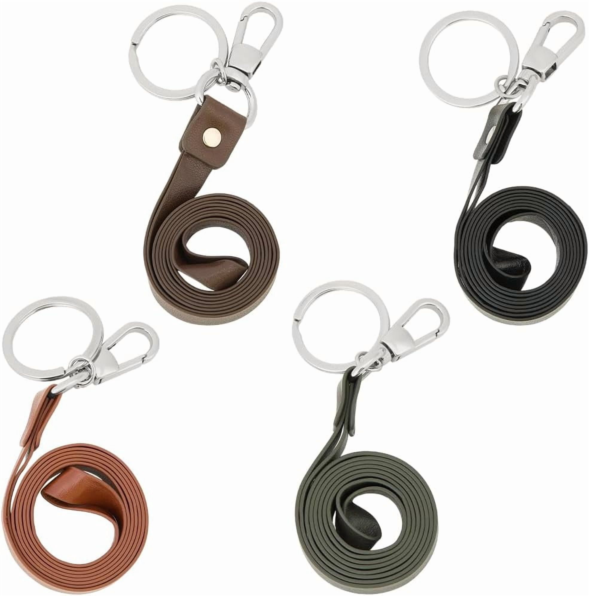 4Pcs 4 Colors PU Leather Neck Strap Lanyard with Alloy Lobster Claw ...
