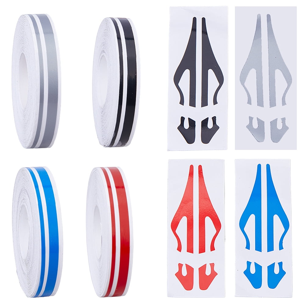 4Pcs 4 Colors Plastic Car Stickers Car Waistline Decals Mixed Color ...
