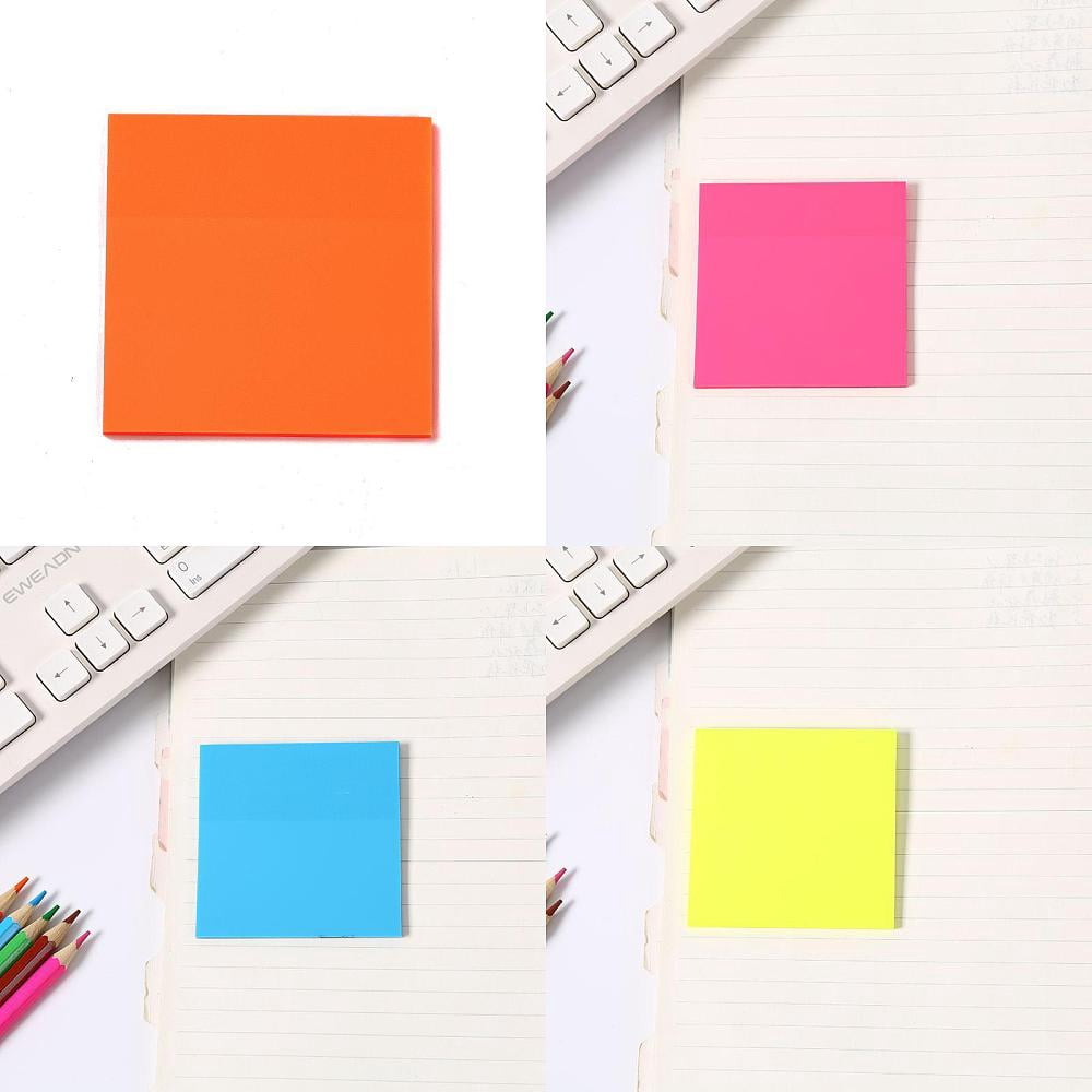 4Pcs 4 Colors Transparency Memo Pad Sticky Notes Sticker Tabs - Walmart.com