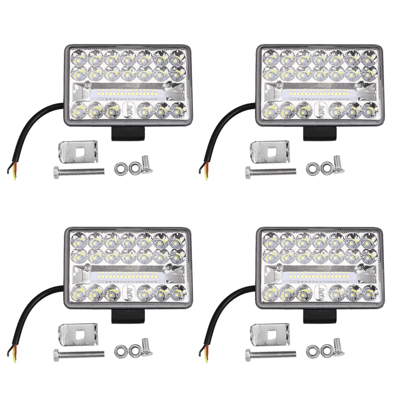 4Pcs 4 Inch Car LED Work Light 108W 36LED Bar Square Spotlight 12V 24V Offroad for Truck Offroad ...