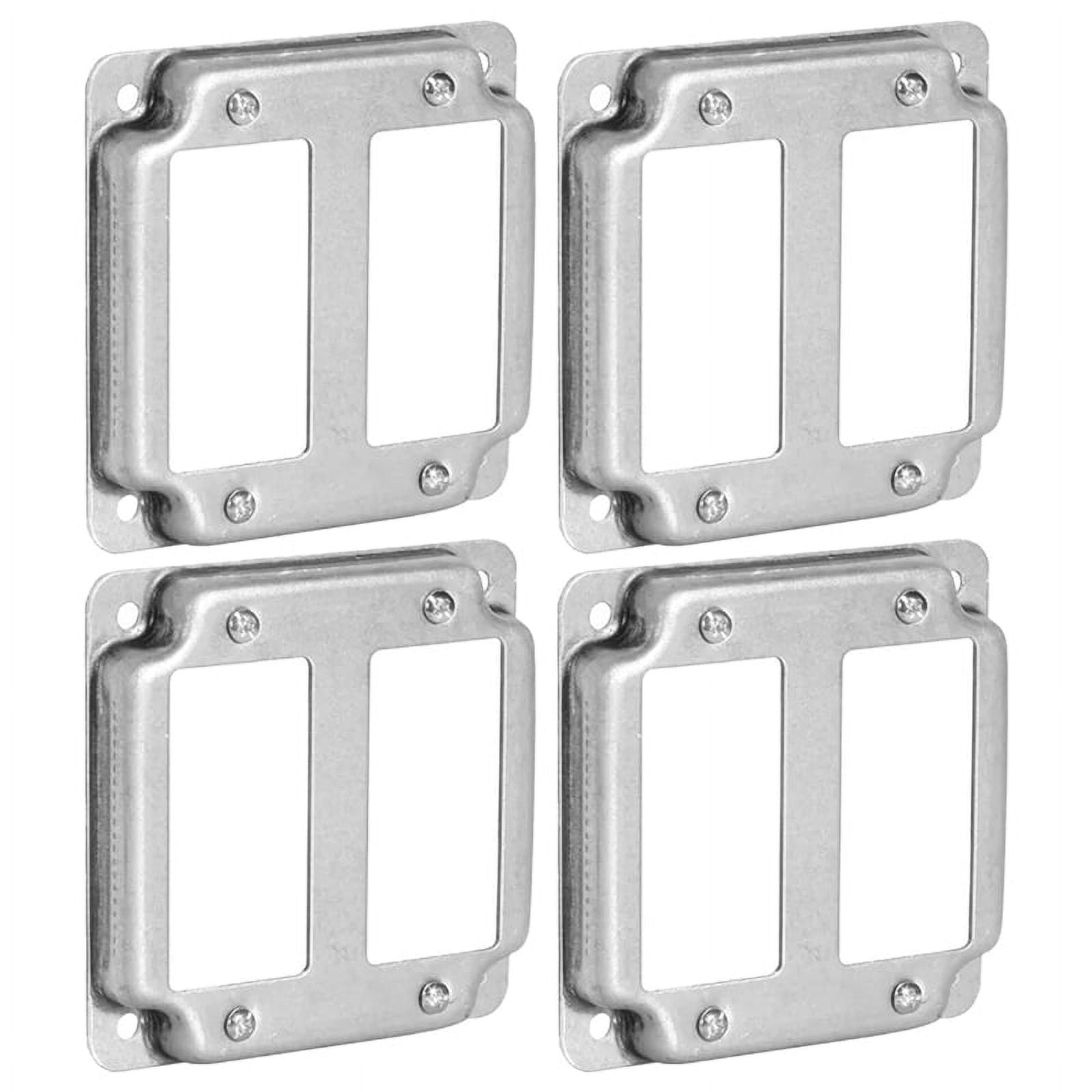 4Pcs 4 Inch Square Double Switch Electrical Box Cover, 1/2 Inch Raised ...