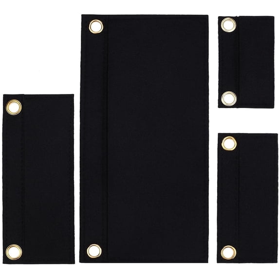 4Pcs 4 Sizes Mini Black Purse Felt Insert Organizer Wool Tote Bag ...